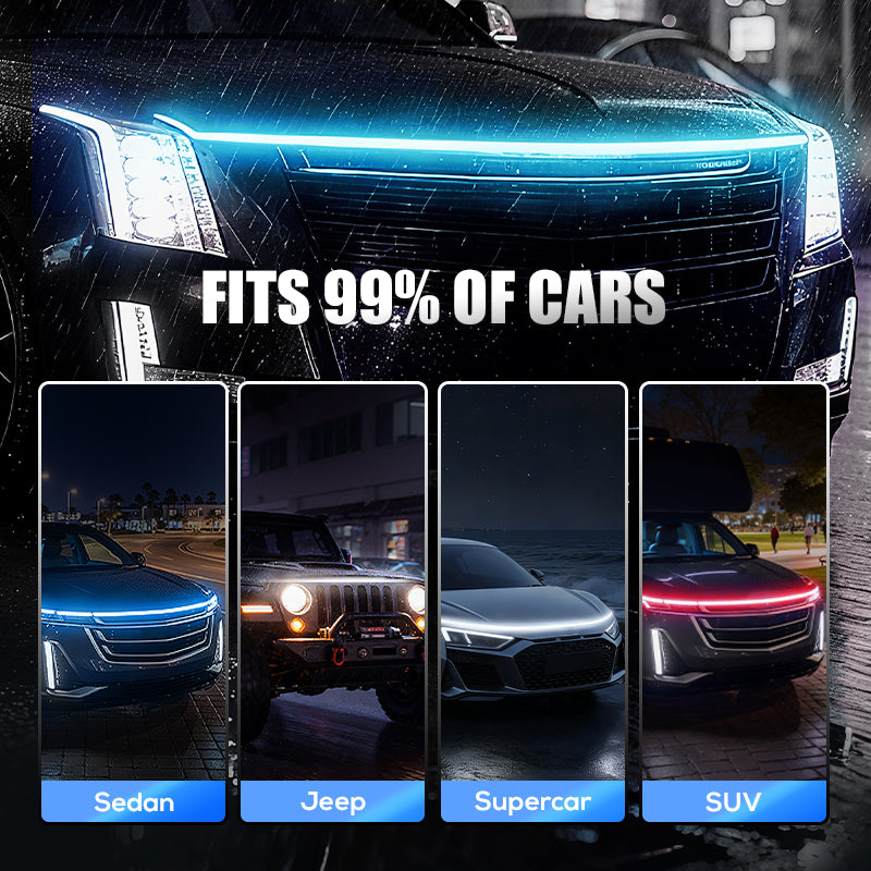 🔥【Dynamic Scan HoodBeam Kit】- 50% OFF! Light up your hood with hypnoti ...